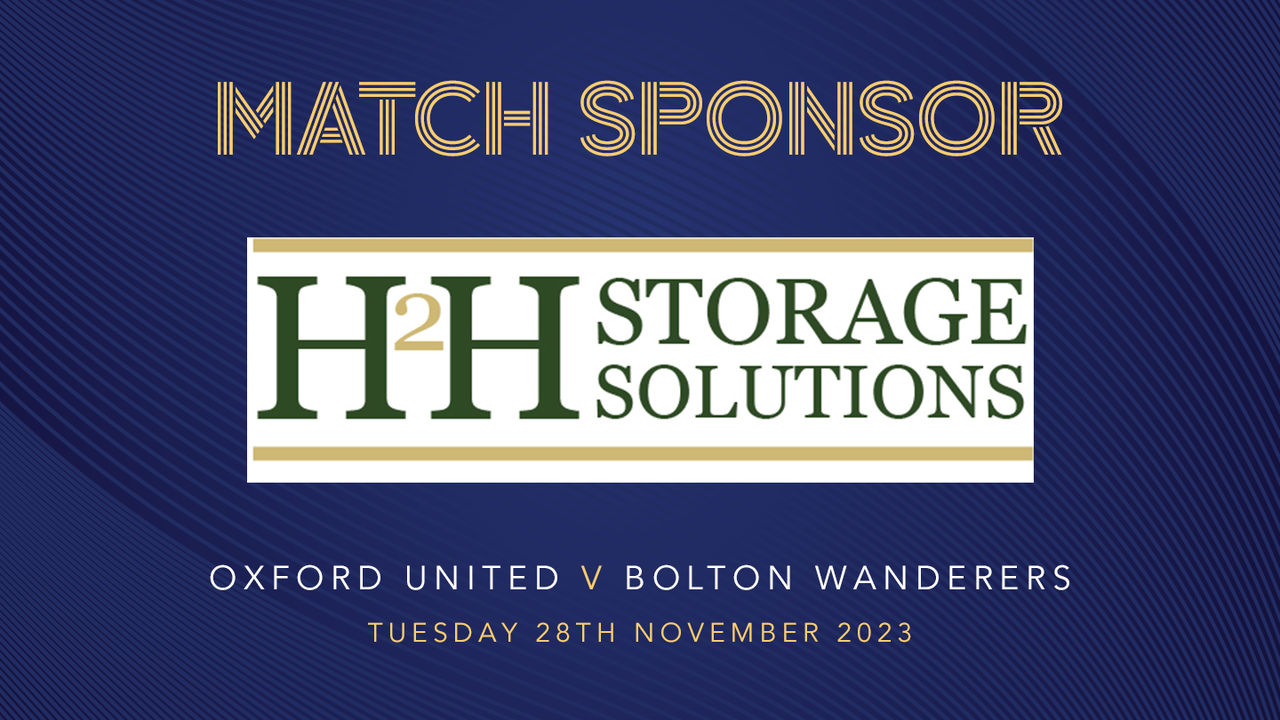 H2H Storage Solutions Sponsor Bolton Clash | Oxford United Football Club