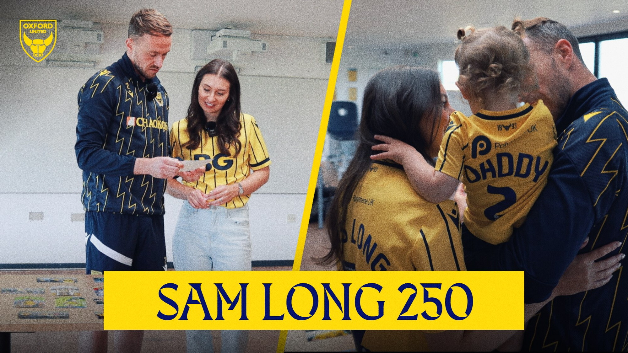 A special surprise for Sam Long as he reaches 250 games | Oxford United ...