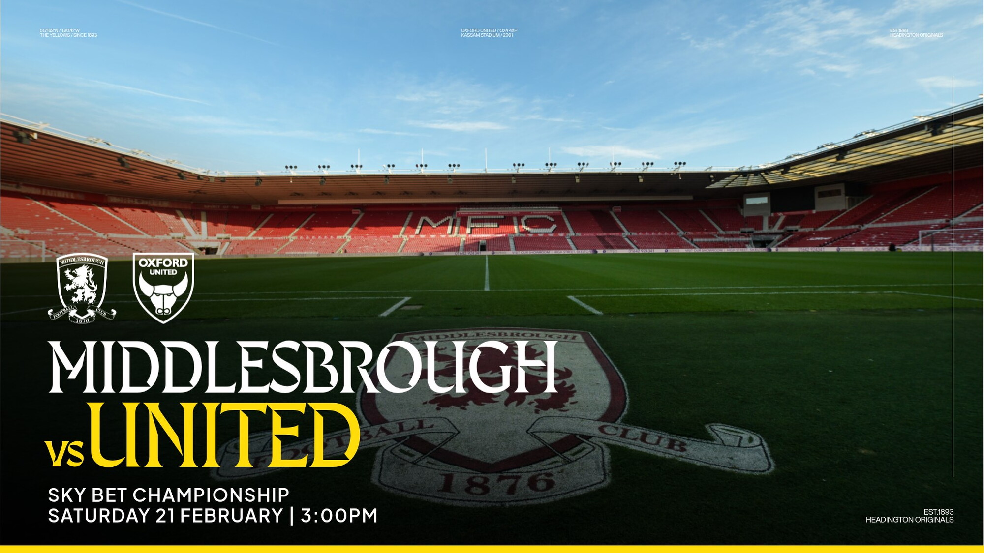 Middlesbrough Away Ticket Details | Oxford United Football Club