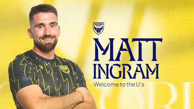 Oxford United Sign Matt Ingram | Oxford United Football Club