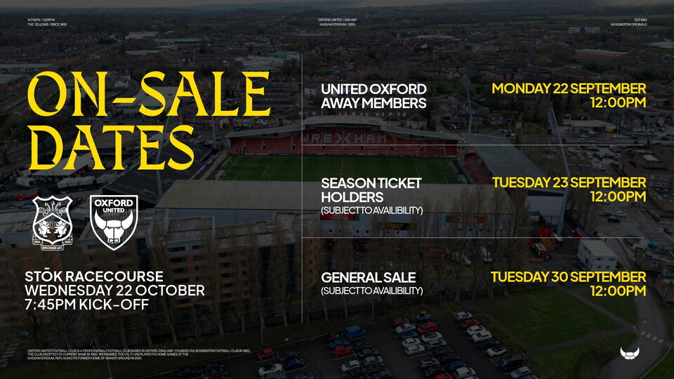 Wrexham Away Ticket Details | Oxford United Football Club